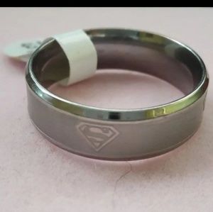 DC Comics | Accessories | Mens Stainless Steal Ring With Superman Logos ...